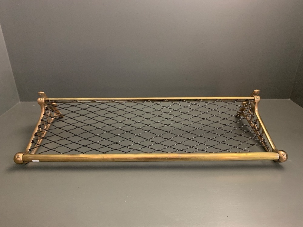 Original Vintage Brass Luggage Rack from Qld Railways