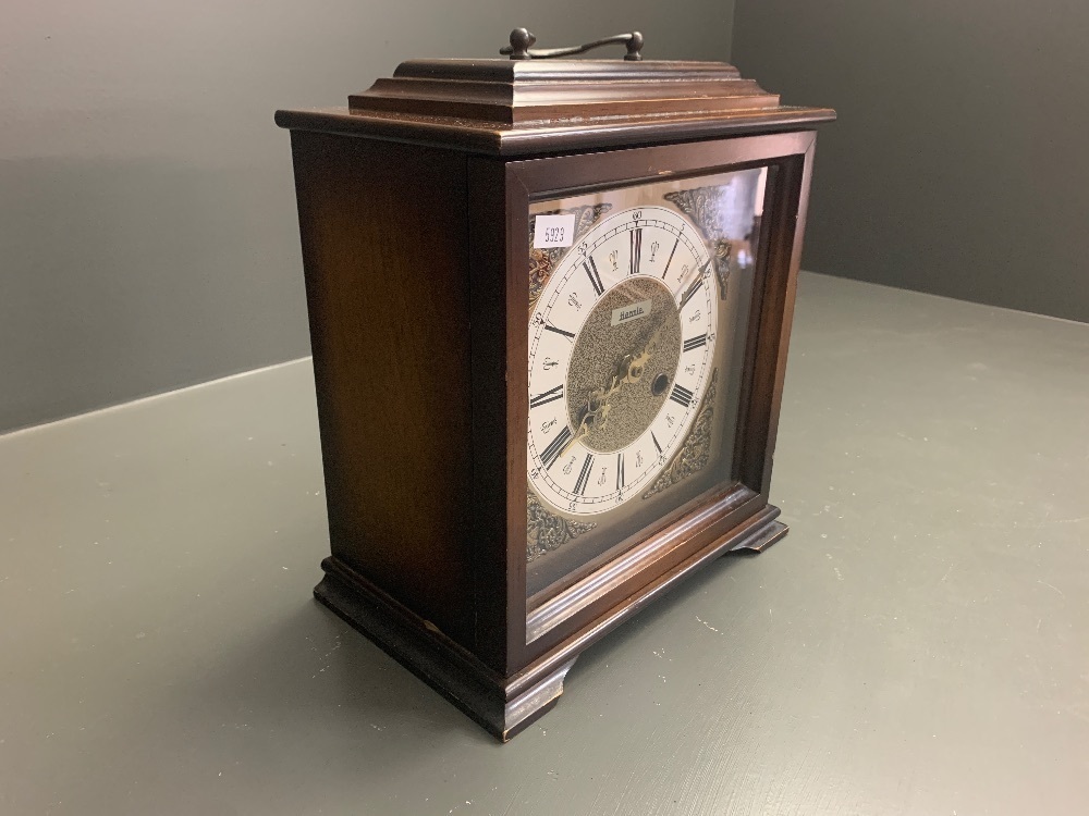 Vintage Hermle Quartz Mantle Clock in Timber Case