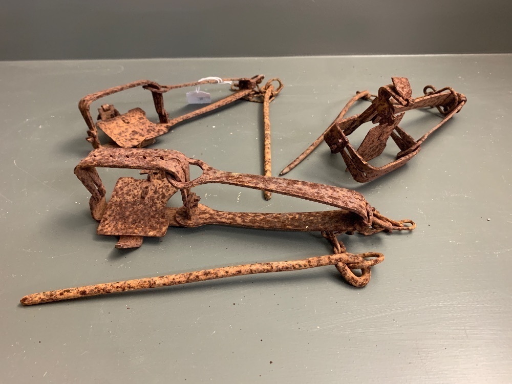 3 x Vintage Rabbit Traps