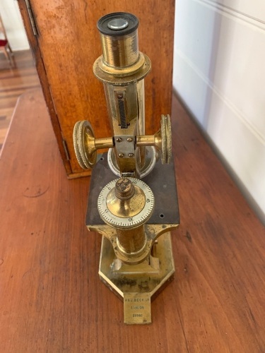 Antique Brass R & J Beck London Compound Microscope in Original ...