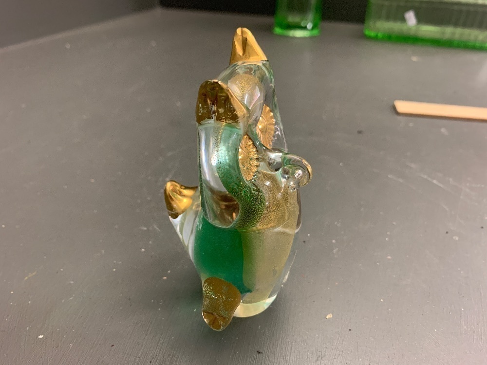 Vintage Murano Glass & 24k Gold Owl with Label