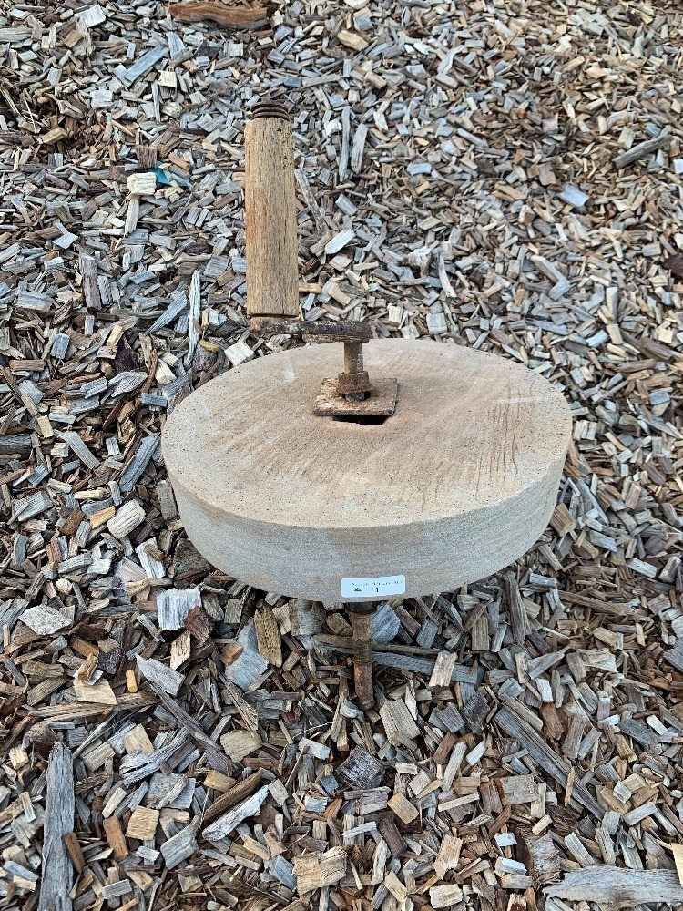 Vintage Grindstone and Handle