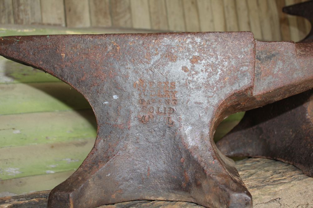 Vintage Blacksmiths Forged Anvil 110cwt ? & Sons Queens Dudley Patent ...