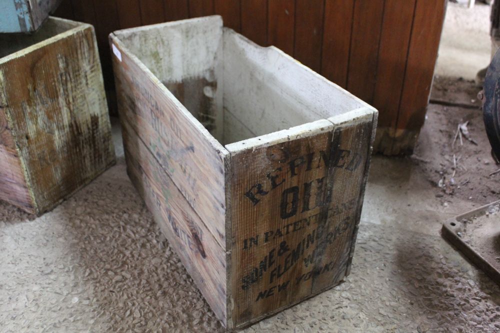 Vintage White Rose Oil American Oil Crate