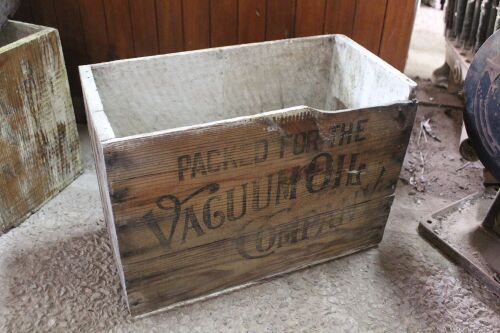 Vintage White Rose Oil American Oil Crate