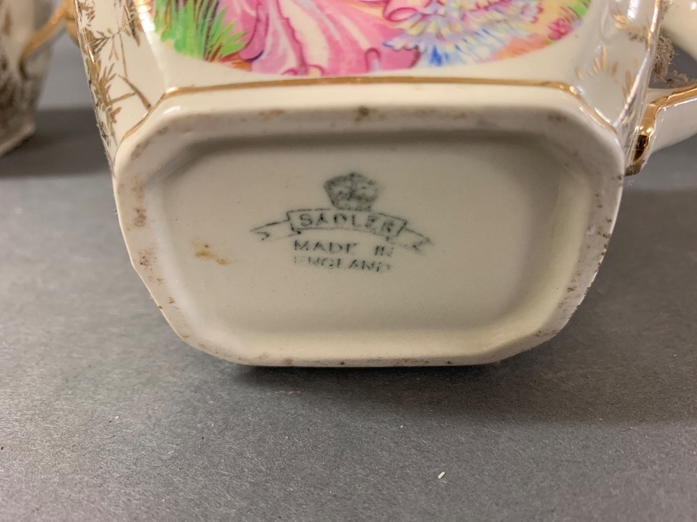 3 Piece Vintage Sadler Crinoline Lady Tea Set