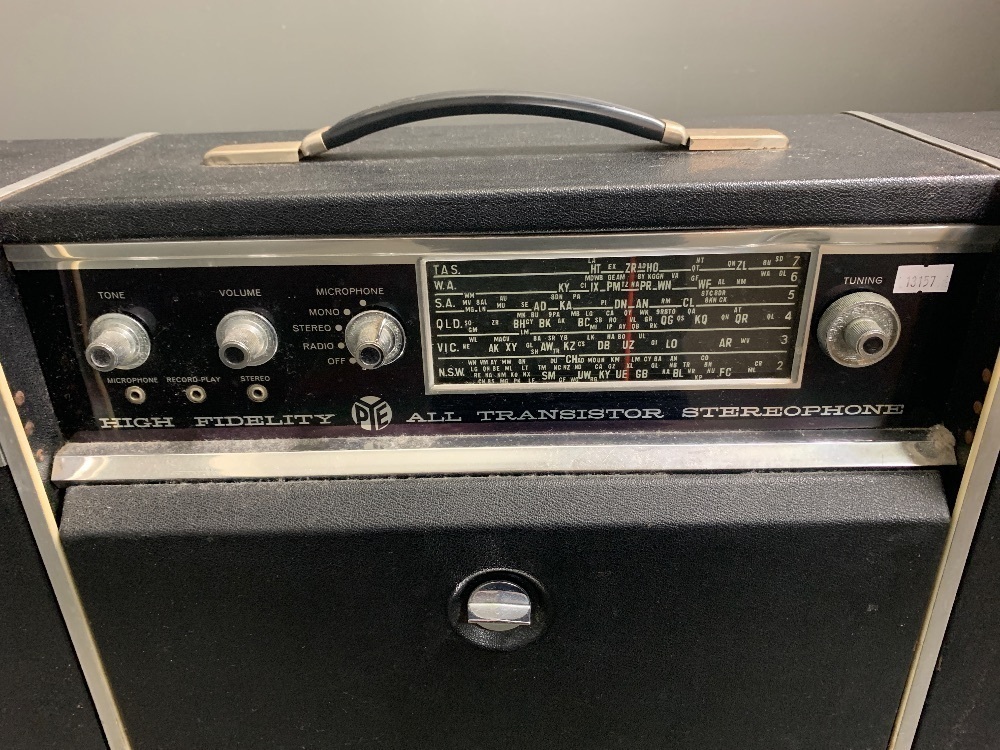 Vintage Australian Retro Pye Black Box - High Fidelity Radiogram with ...