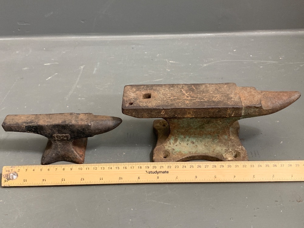 2 x Small Vintage Jewellers Anvils