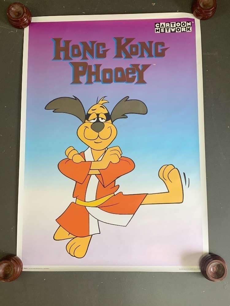 4 X Rare Vintage Cartoon Network Posters C1990 S Hong Kong Phooey