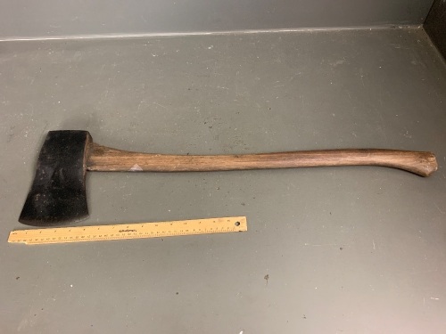 Vintage Kelly single bit phantom bevel axe with handle