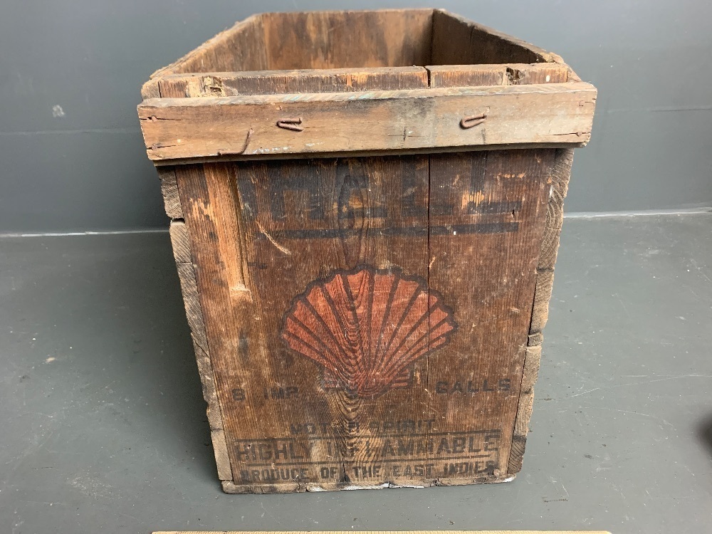 Vintage Shell Motor Spirit Wooden Crate
