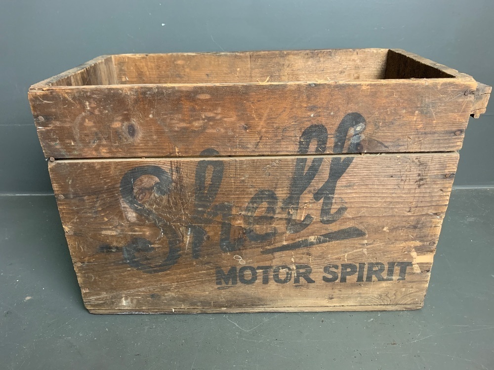 Vintage Shell Motor Spirit Wooden Crate