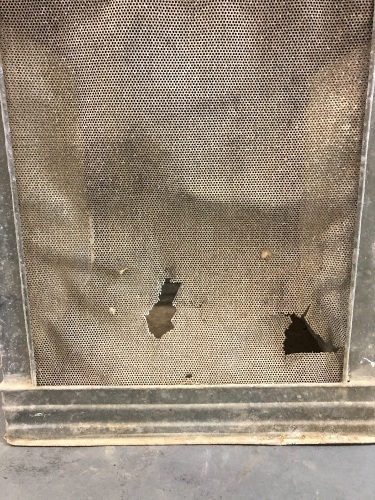 Large Antique Hanging Galvanised Meat Safe - Mesh As Is