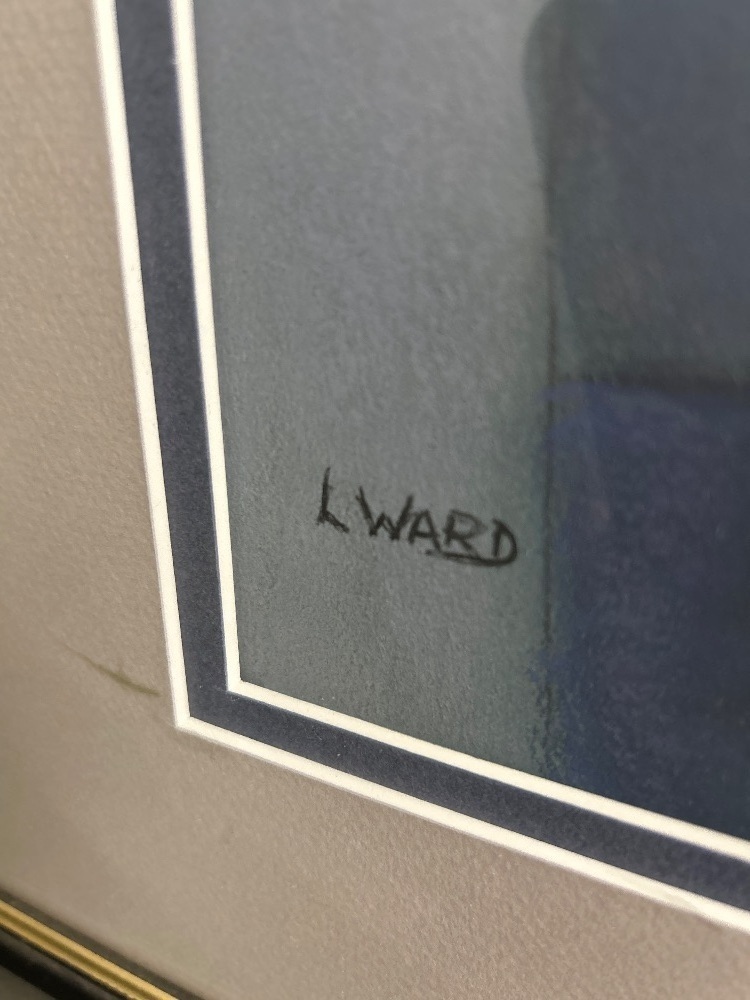 Study In Blue - Pastel on Paper - Signed Lucy Ward