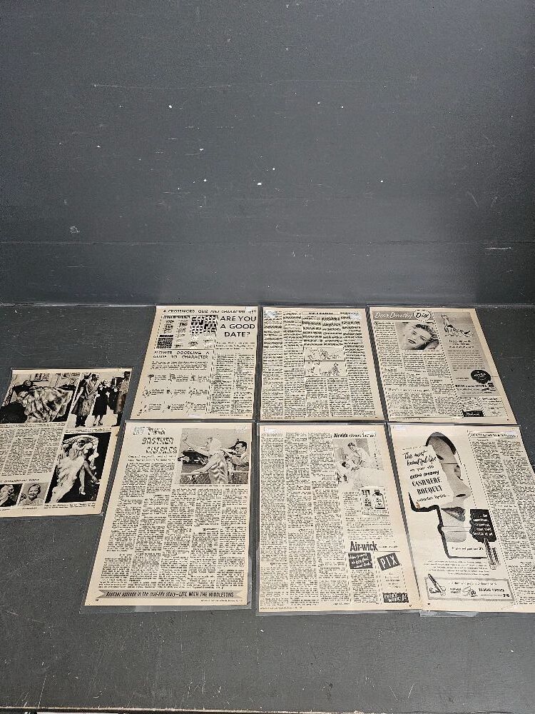 7 Vintage Advertising Posters Laminated