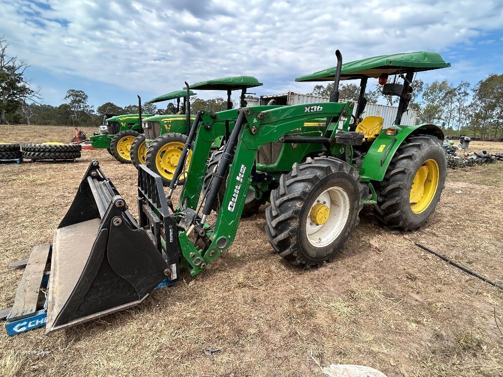 John Deere 5057E Tractor - with enloader attachment, 4in1 bucket and forks