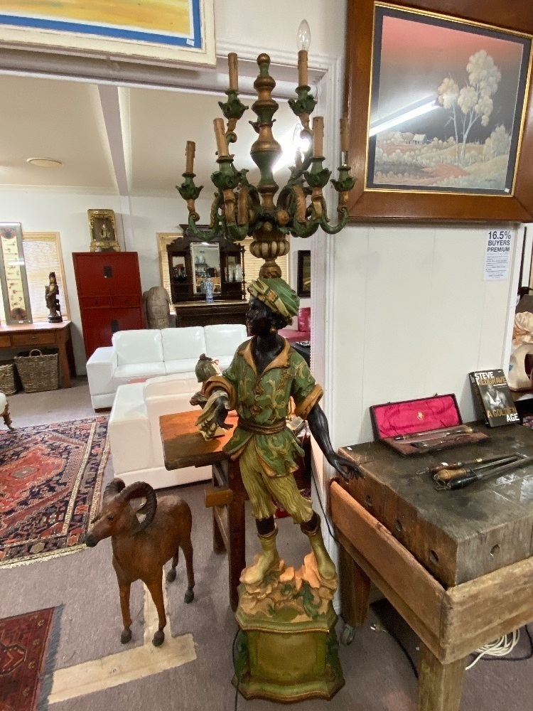 Nubian Venetain Torchiere Holder