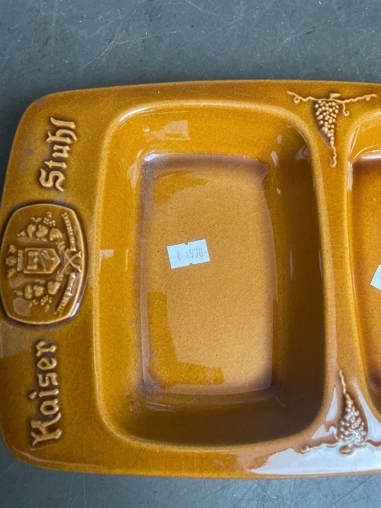 Vintage Kaiser Stuhl Pottery Divided Serving Plate