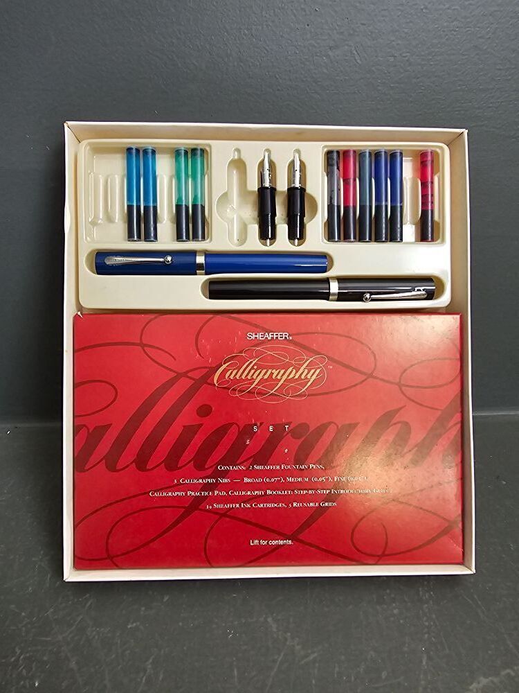 Vintage Sheaffer Calligraphy Set All Intact
